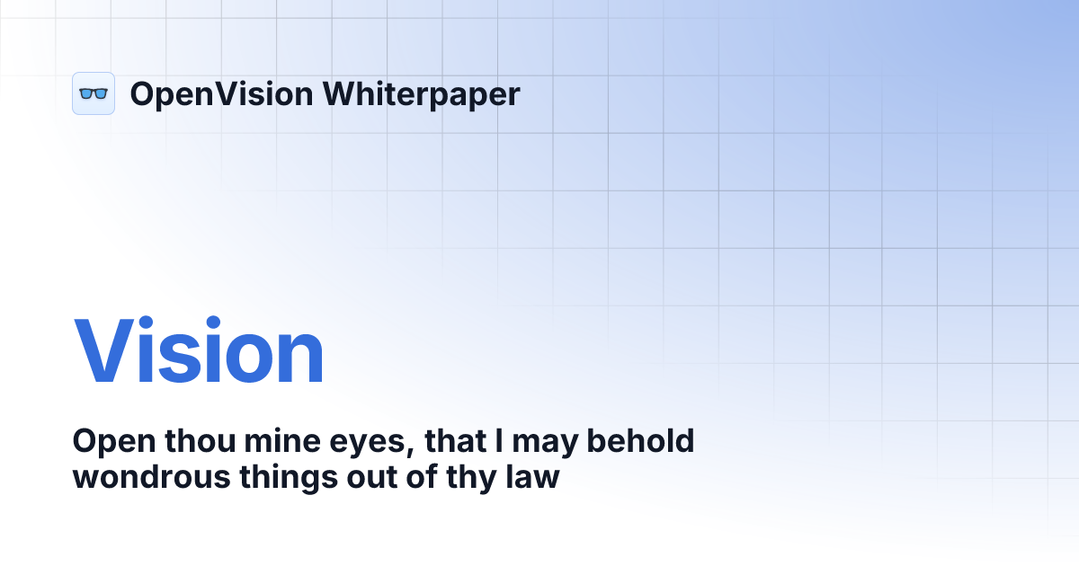 Vision | OpenVision Whiterpaper